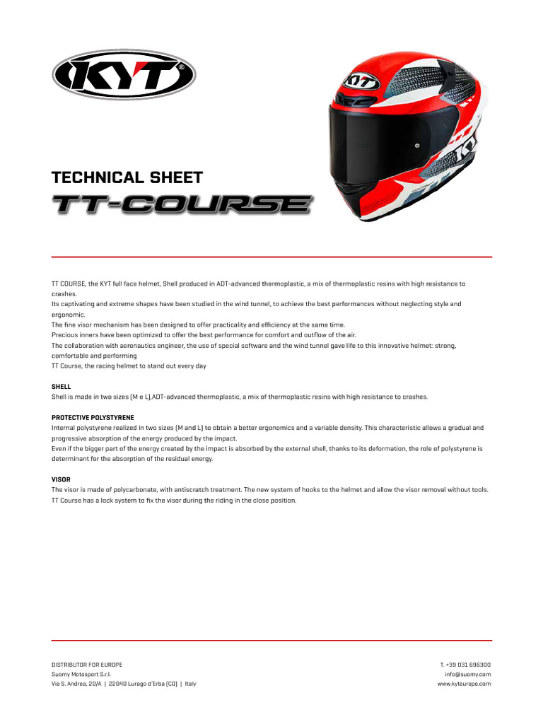 Kyt Scheda Tecnica Ttcourse en | PDF | Thermoplastic | Polystyrene
