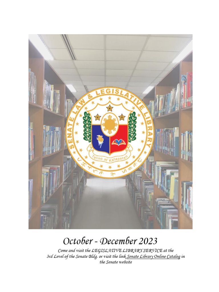 Library-Update - October To December 2023 | PDF | Employment