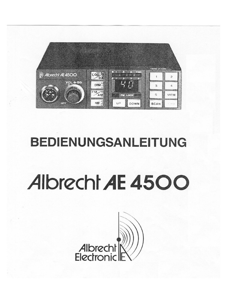 Albrecht AE - 4500 User ID12926 | PDF