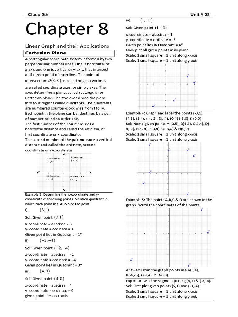 8 | PDF | Cartesian Coordinate System | Mathematical Notation