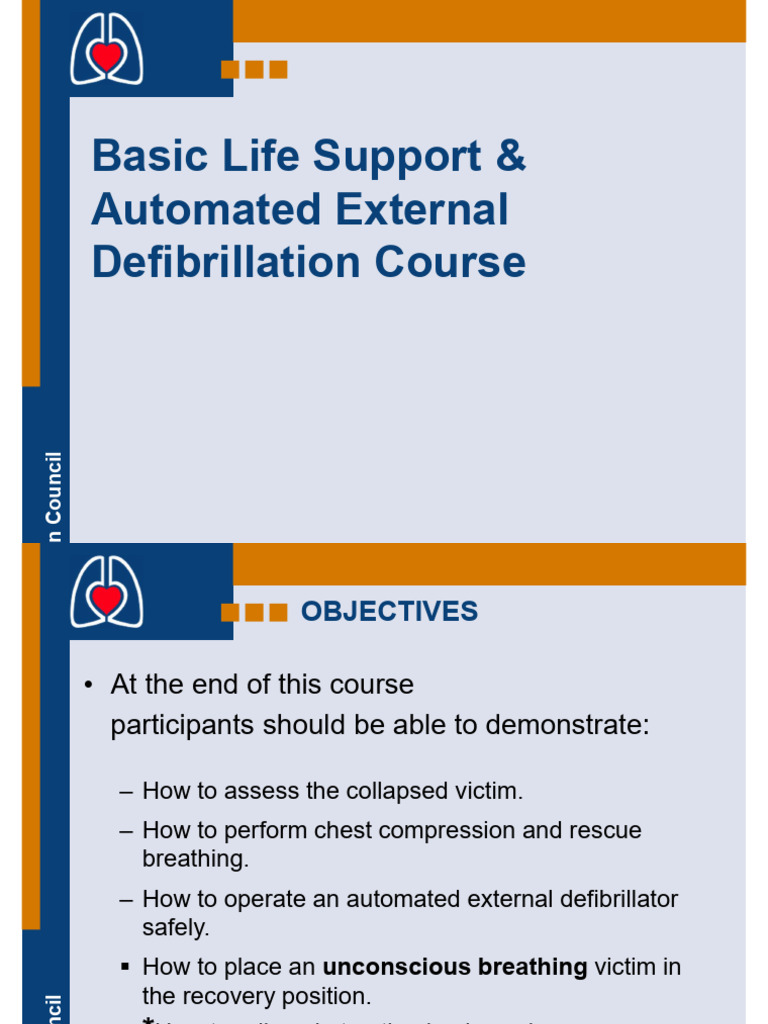 Basic Life Support & Automated External Defibrillation Course | PDF ...