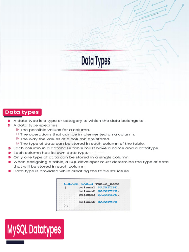 DB4 (Data Types) | PDF