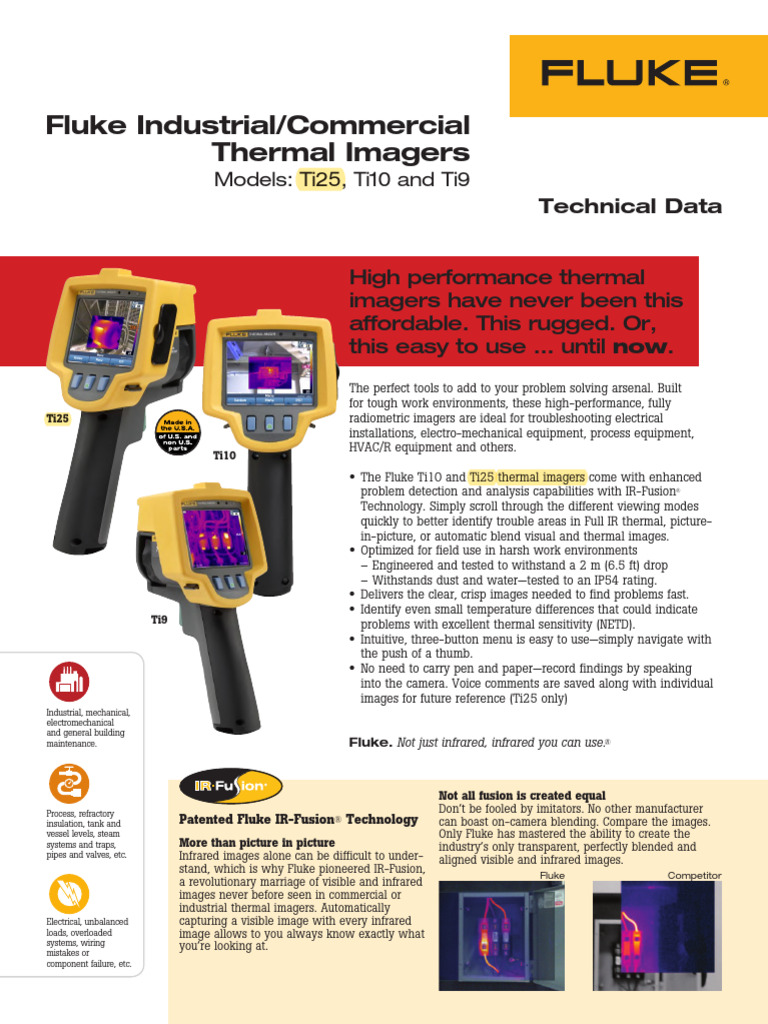 Fluke Thermal Imager Datasheet | PDF | Infrared | Camera