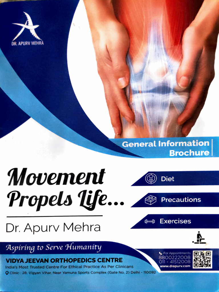 Orthopaedic Super speciality General information Brochure Dr apurv Mehra | PDF | Foods