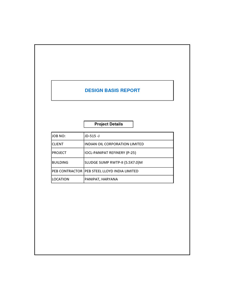 JD 515 J Sludge Sump RWTP II 5.5x7.0m Rev 00-08-01 24 Design Document ...