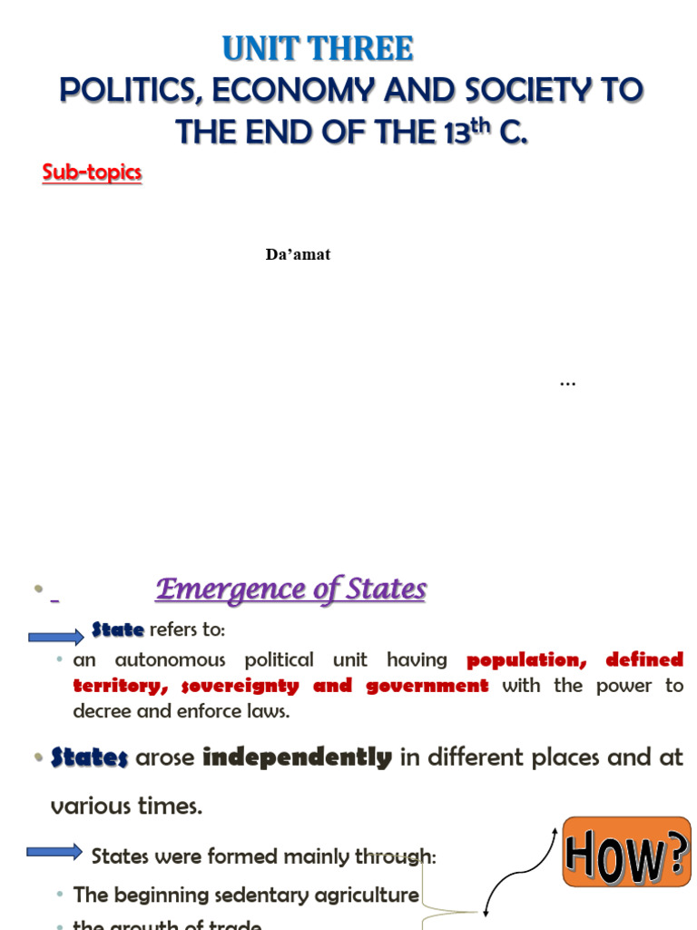 UNIT 3 HIST 1012 PP 2024-25 | PDF
