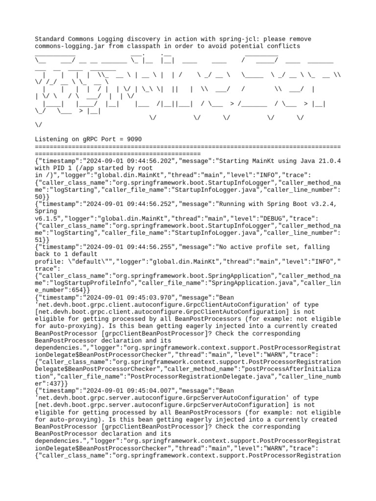 Spring-JCL Logging Configuration Guide | PDF | Software | Software ...