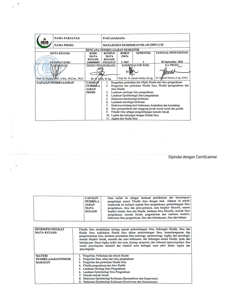 Rps. Fil.ilmu s2 Mpi-1 | PDF