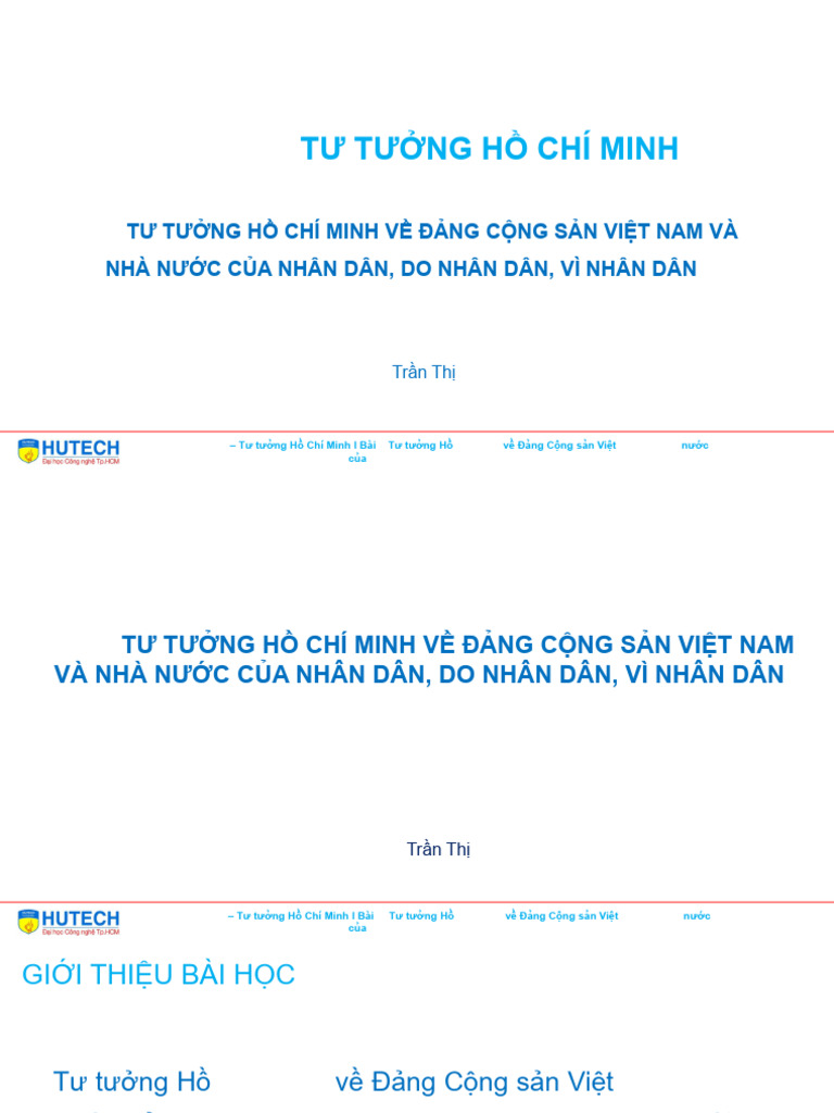 course-v1-HUTECH+CHINHQUY+HK1 - 2022-2023 - Slide - Bài 4 Tư Tư NG HCM - Dmtawss0 | PDF