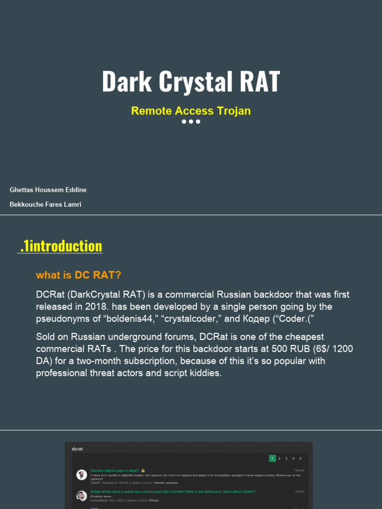 Dark Crystal RAT | PDF | Malware | File Transfer Protocol