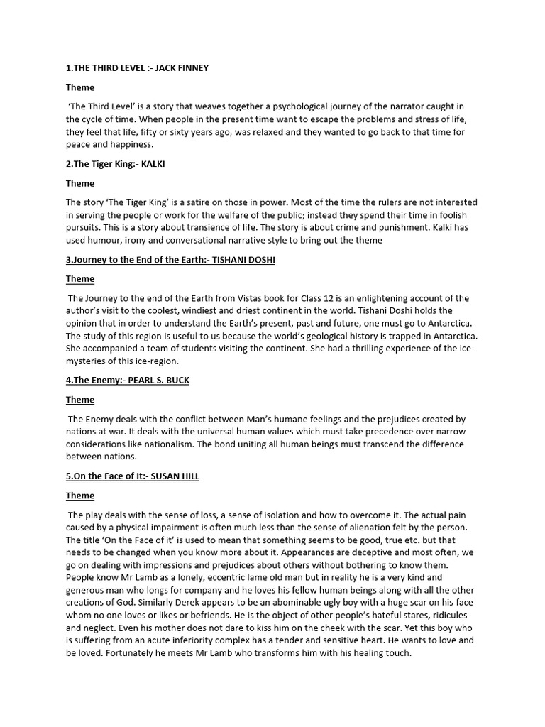 Class 12 Vistas and Flamingo Themes | PDF | Beauty