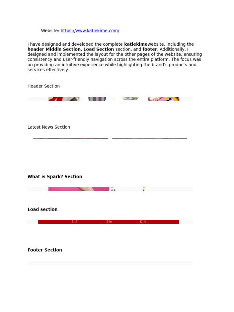 Katiekime Header Middle Section Load Section Footer | PDF