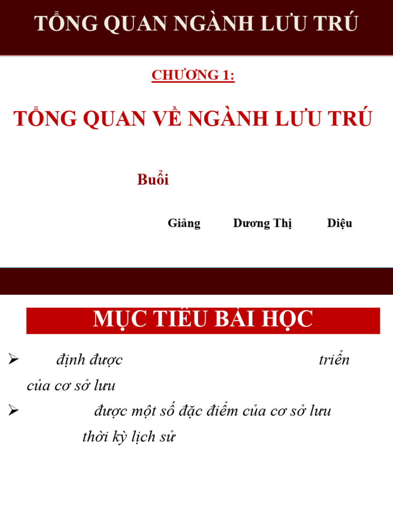 HOS151-Tong Quan Nganh Luu Tru-2023S-Lecture Slides-2 | PDF