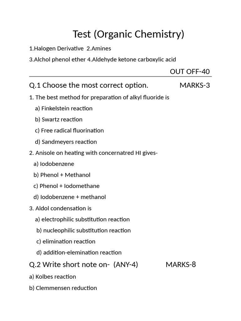 Organic Chemistry 2 | PDF
