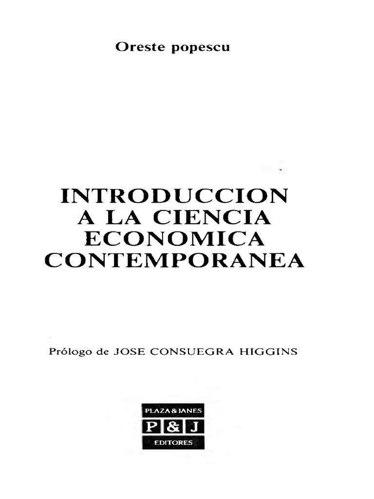 Introducción A La Ciencia Económica Contemporánea-1 | PDF | Teorías ...