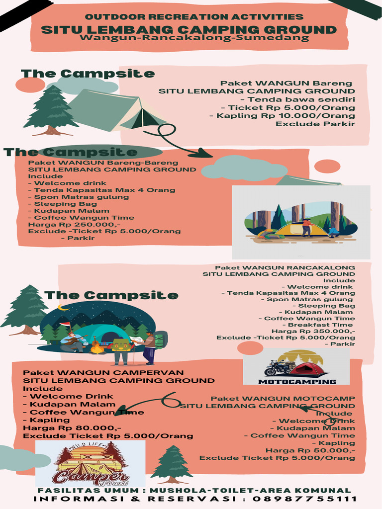 Green and Pink Illustrative Camping Guide Infographic - 20240529 ...