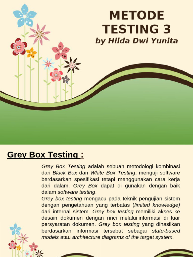 Metode Testing 3 | PDF