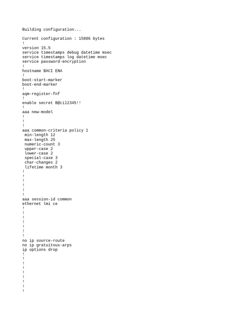 Config Ena | PDF | Internet Protocols | Data Transmission