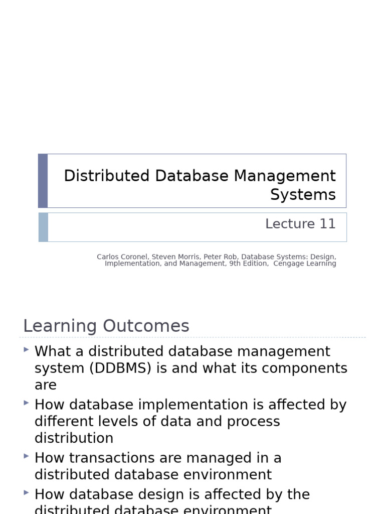 LEC11 Up DDBMS Ori | PDF | Databases | Information Technology