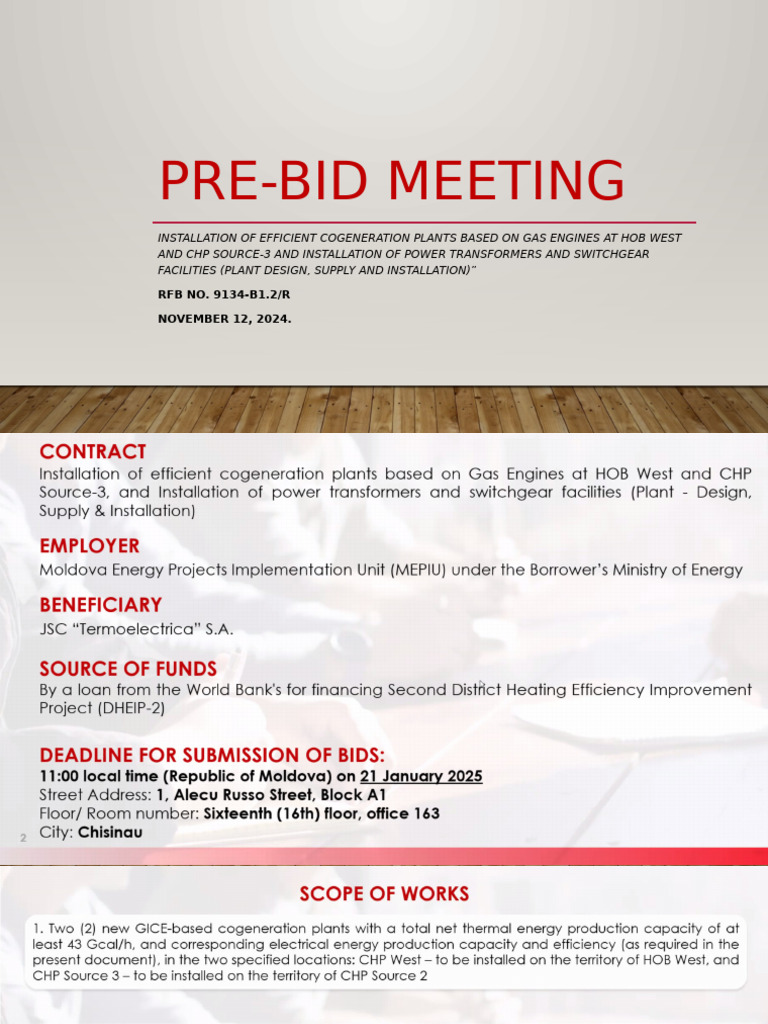 Pre Bid Meeting | PDF