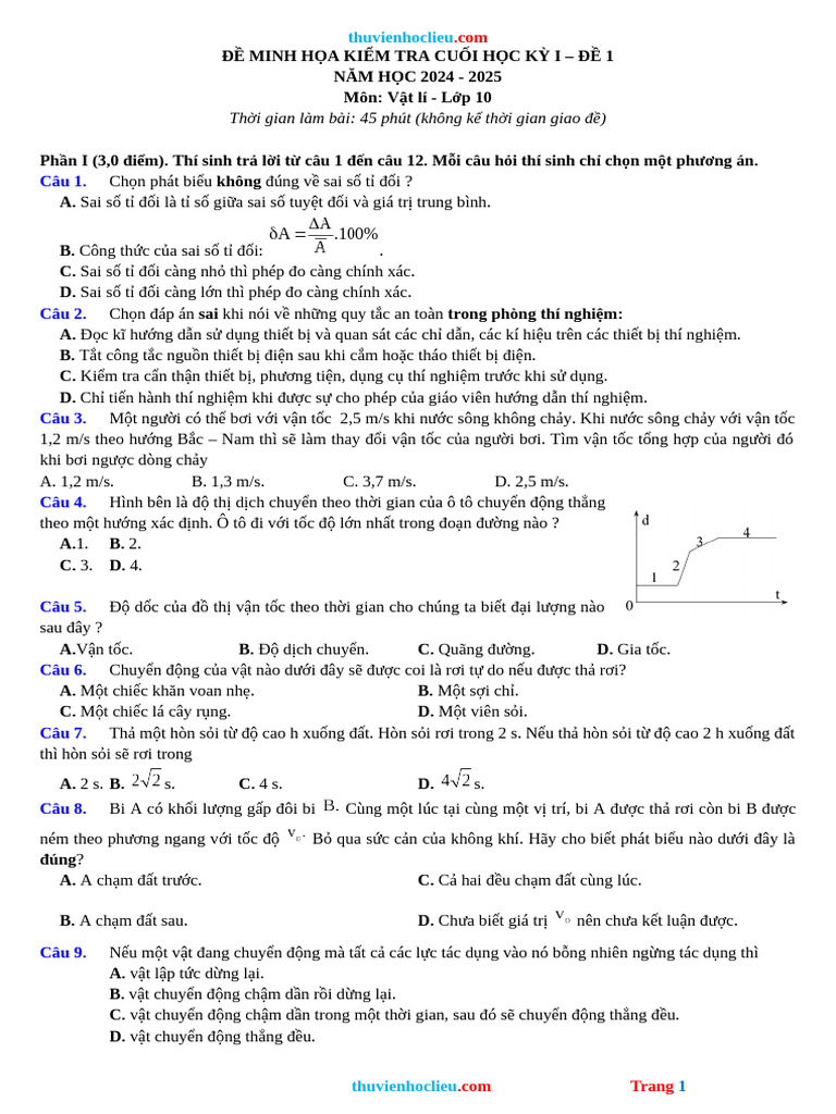 thuvienhoclieu.com-Bo-5-De-minh-hoa-kiem-tra-HK1-Ly-10-KNTT-24-25 | PDF