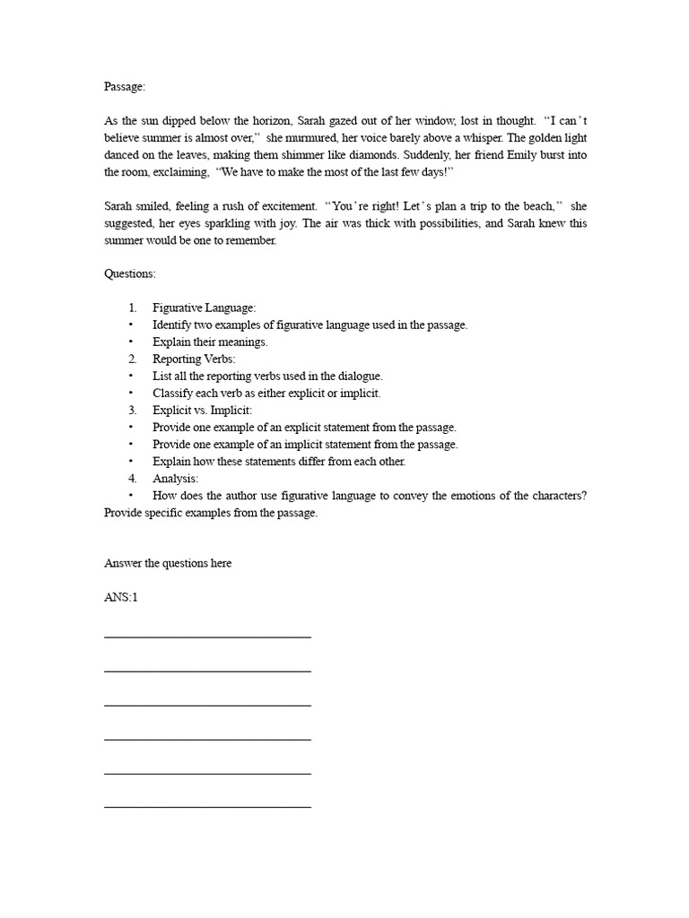 Passage 1 | PDF | Linguistics