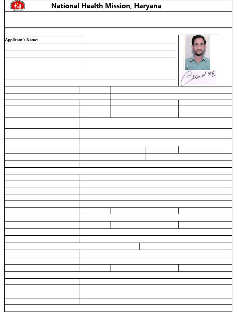 NHMCHO Application: Noushad Ali | PDF