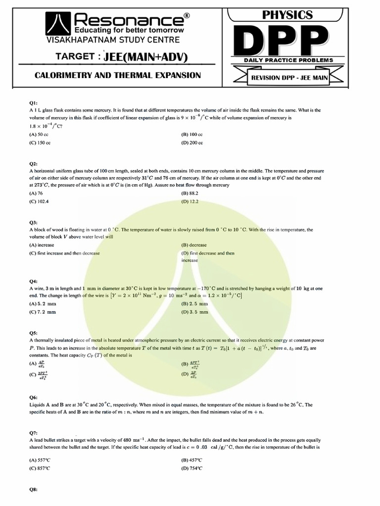 Calorimetry and Thermal Expansion | PDF