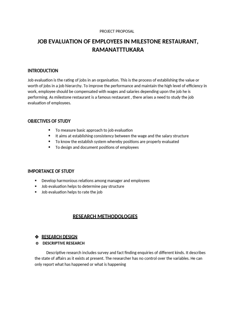 Job Evaluation Project | PDF | Employment | Sampling (Statistics)