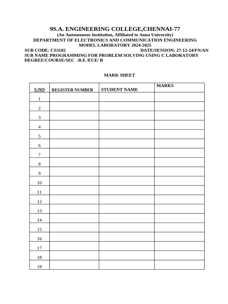 Att & Mark Cse c c Lab | PDF