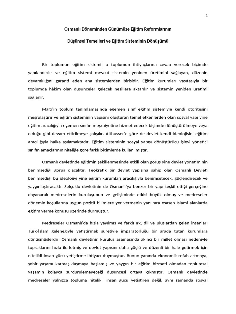 OsmanlÄ Dan GuÌ Nuì Muì Ze EgÌ Itime Genel BakÄ Sì | PDF