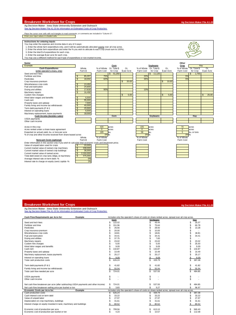 a1-20costprodgrain | PDF | Expense | Interest