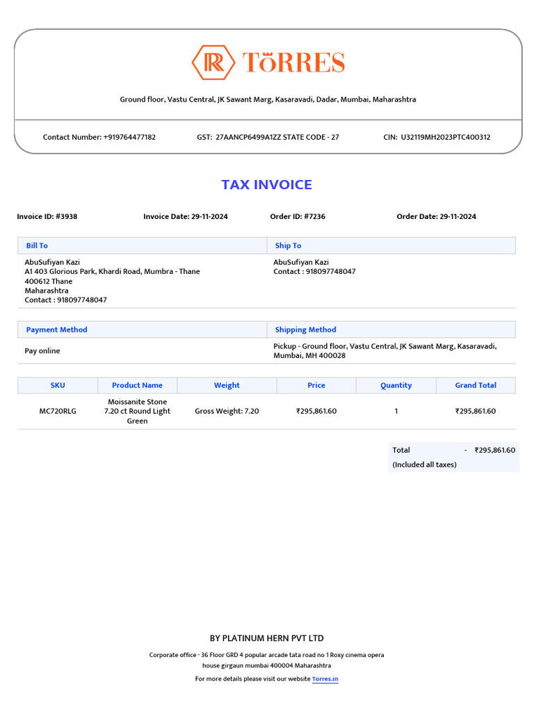 Invoice 29 11 2024 | PDF