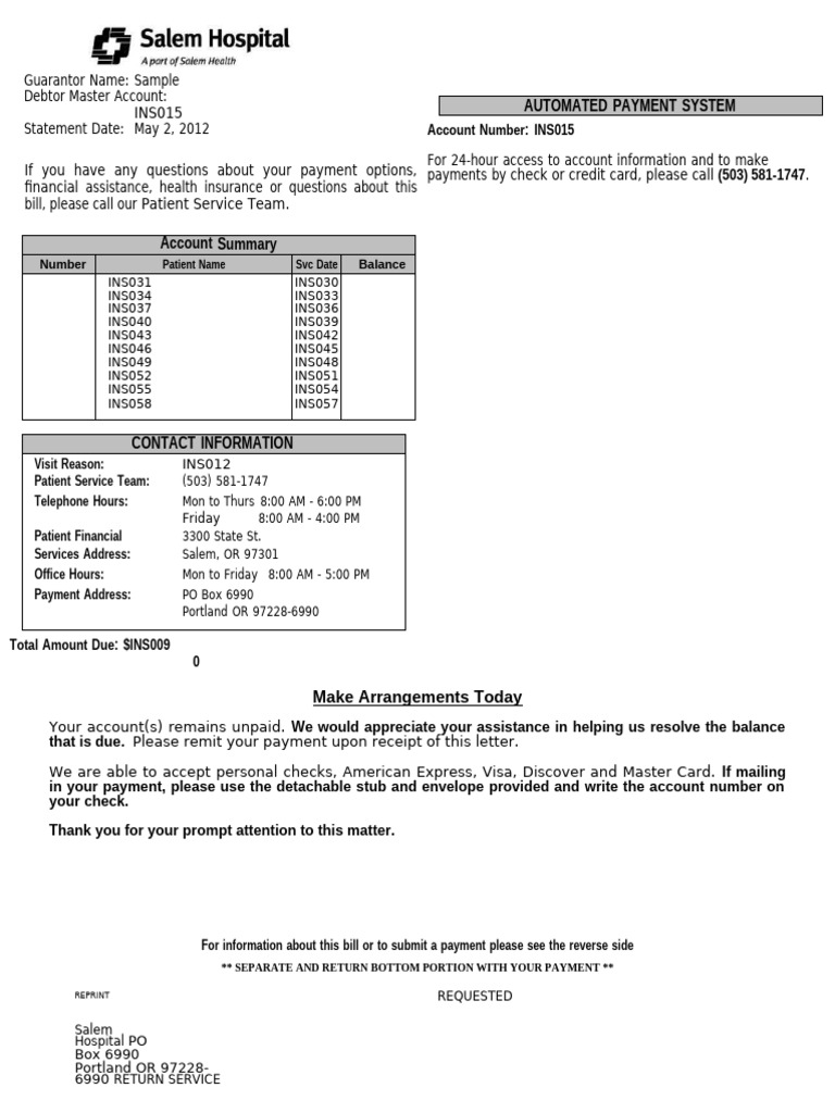 Hospital Bill Receipt | PDF | Payments | Visa Inc.