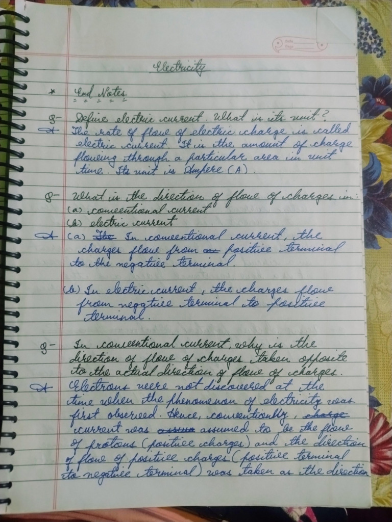 Electricity Notes Class 10 | PDF