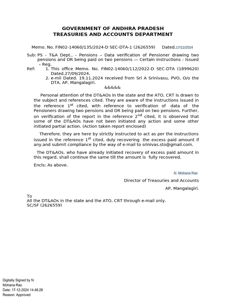 Pension Data Verification Instructions | PDF