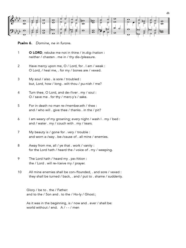 Psalm 6: A Prayer for Mercy and Healing | PDF