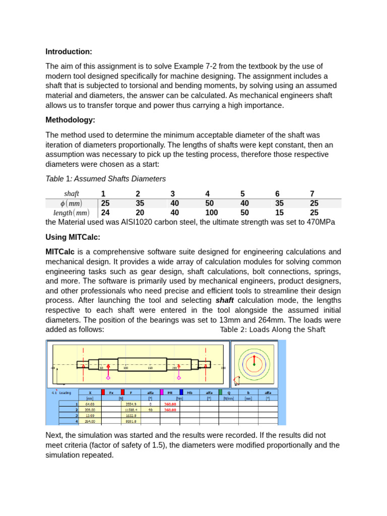 Machine Design (shaft) Project | PDF | Mechanical Engineering | Gear