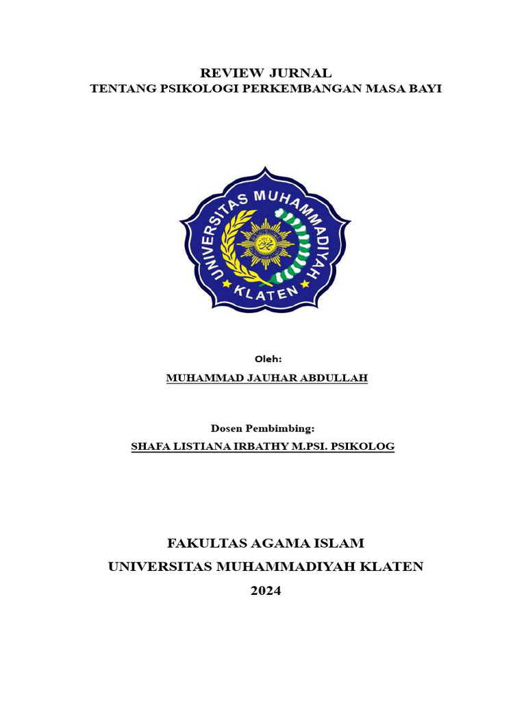 Review Jurnal Psikologi Perkembangan Bayi | PDF