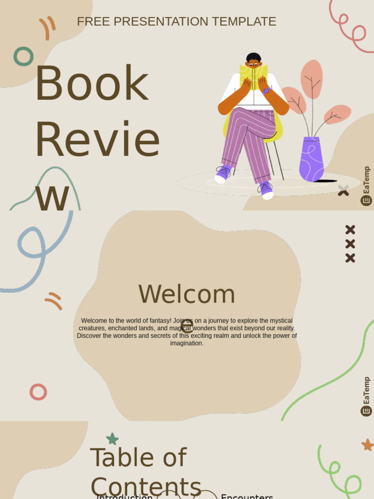 Book Review PPT Template by EaTemp | PDF | Elves | Magician (Fantasy)