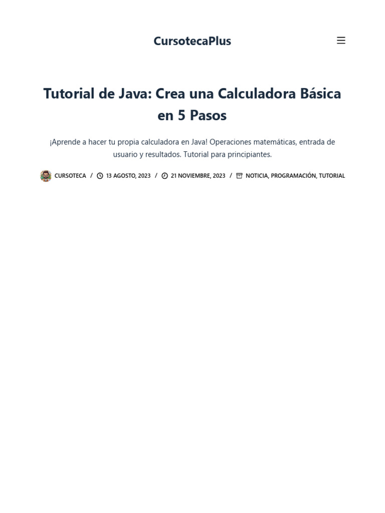 Tutorial de Java_ Crea Una Calculadora Básica en 5 Pasos ...