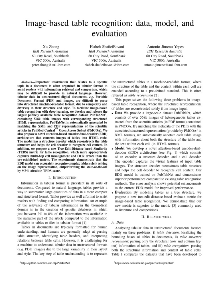 image-based table recognition data model and metric | PDF | Artificial ... image-based table recognition data model and metric | PDF | Artificial ...