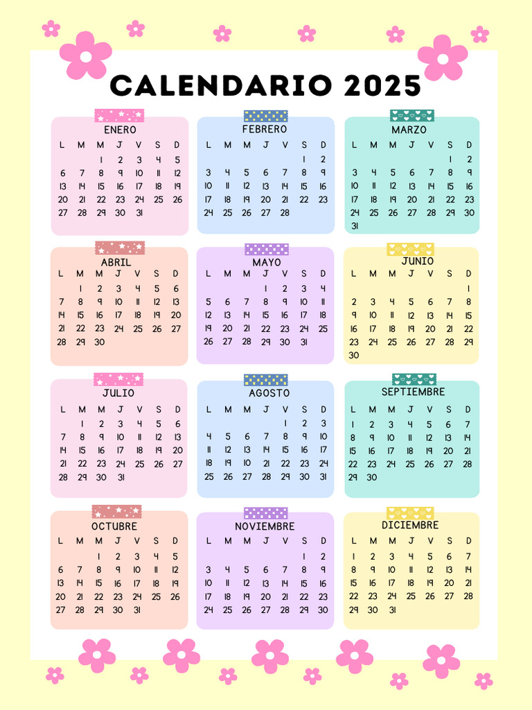 Documento A4 Calendario 2025 Collage Navideño Rojo - 20241224 - 070919 ...