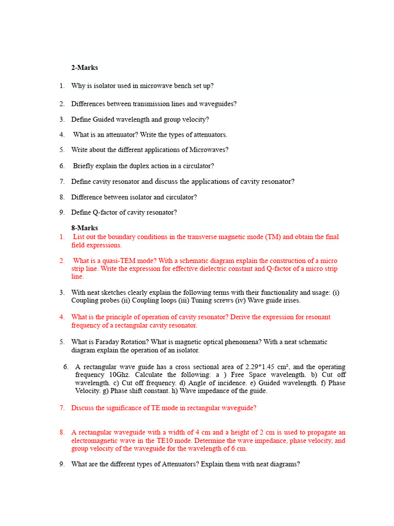 Mwe Important Questions | PDF