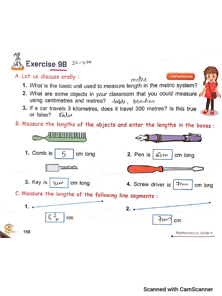 Exercise 9B - A, B and C Parts in Book (Page 150) | PDF