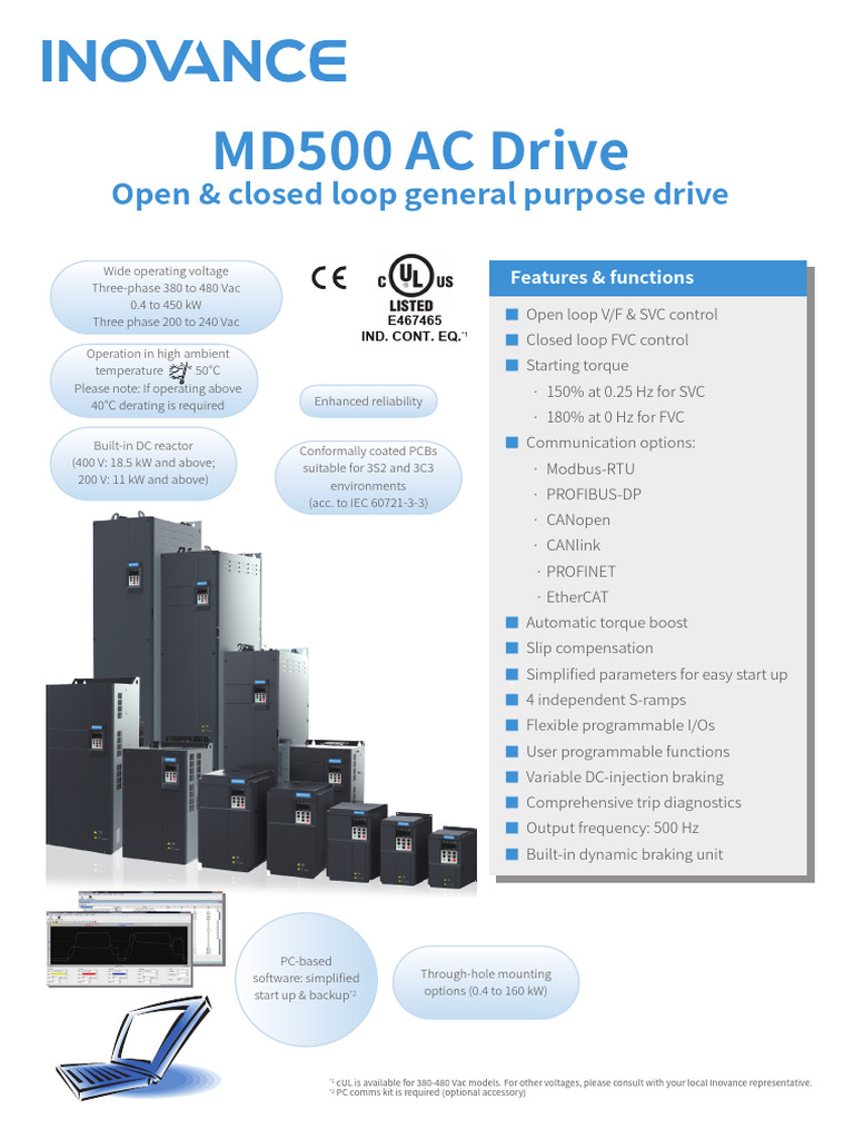 MD500 AC Drive Features & Specs | PDF | Alternating Current ...