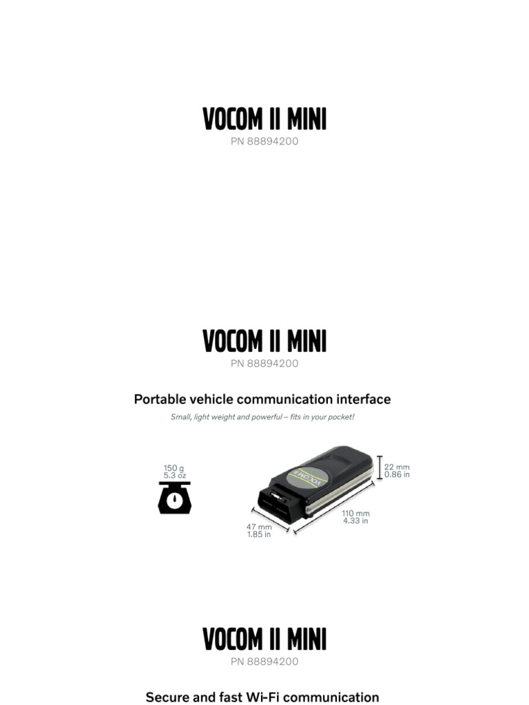 Vocom II Mini Launch | PDF