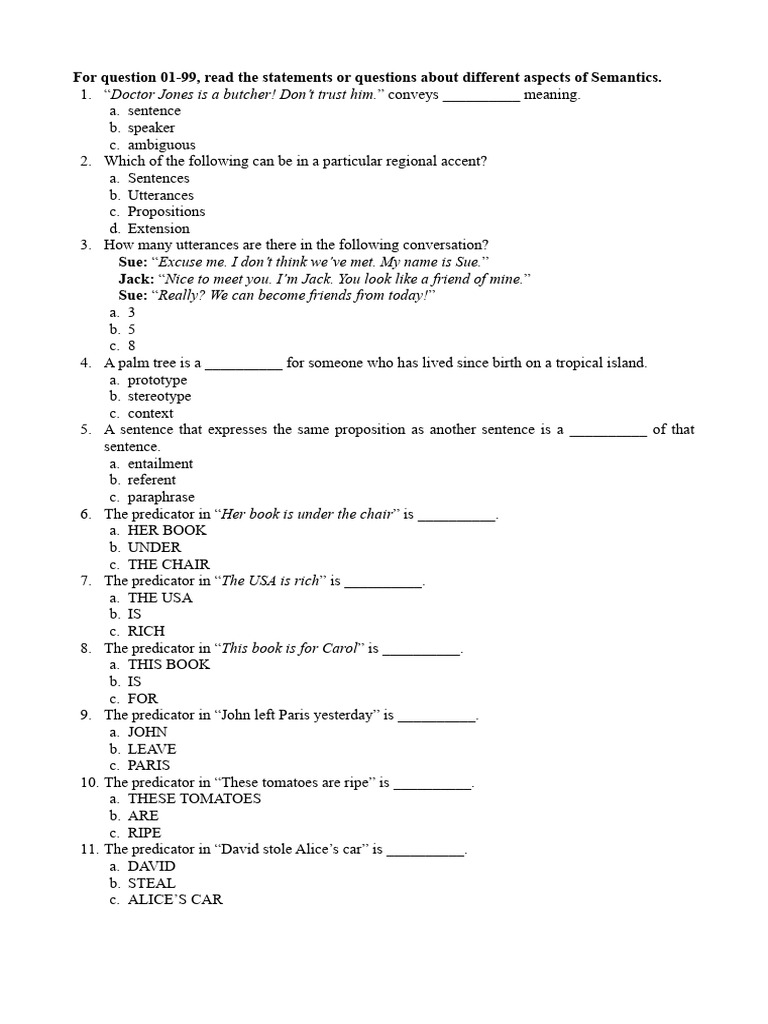 Multiple Choices Semantics | PDF | Semantics