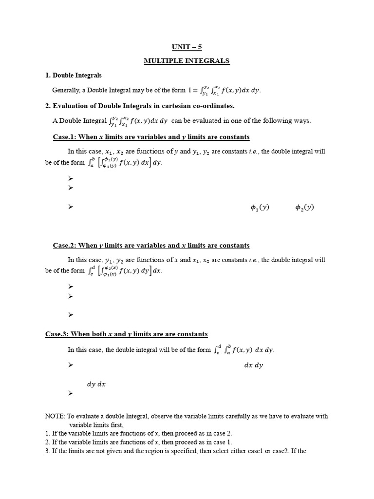 UNIT-5, LAC | PDF | Integral | Mathematical Physics