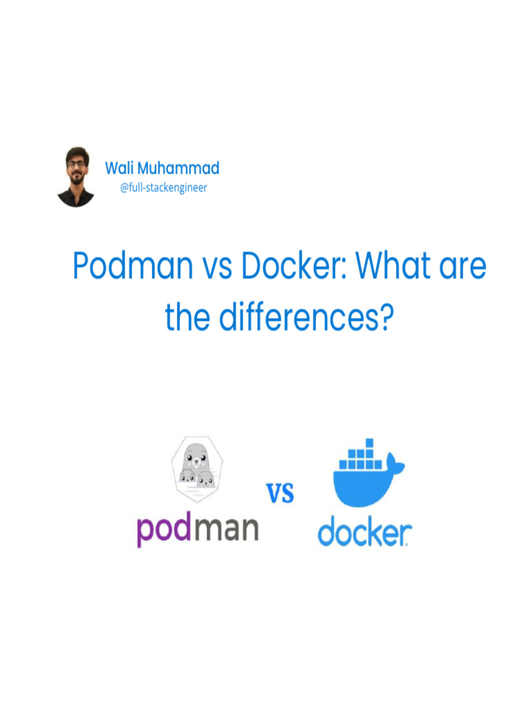 Podman Vs Docker 1724994912 | PDF | Computer Science | Linux